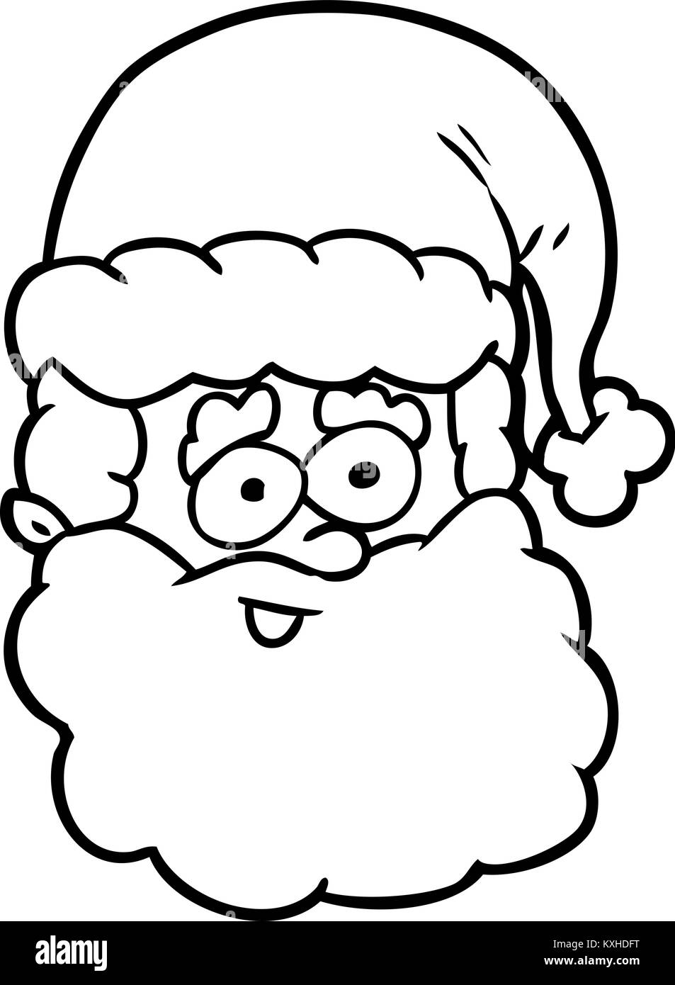 line drawing of a santa claus Stock Vector Image & Art - Alamy