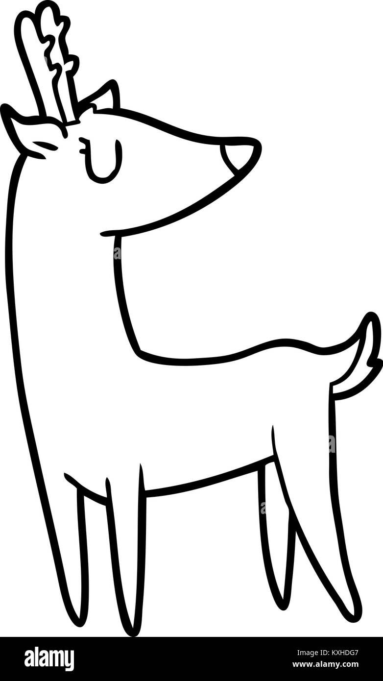 line drawing of a deer Stock Vector Image & Art - Alamy