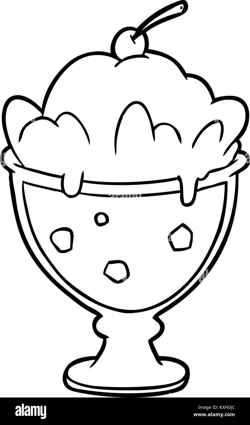 line drawing of a tasty dessert Stock Vector Image & Art - Alamy