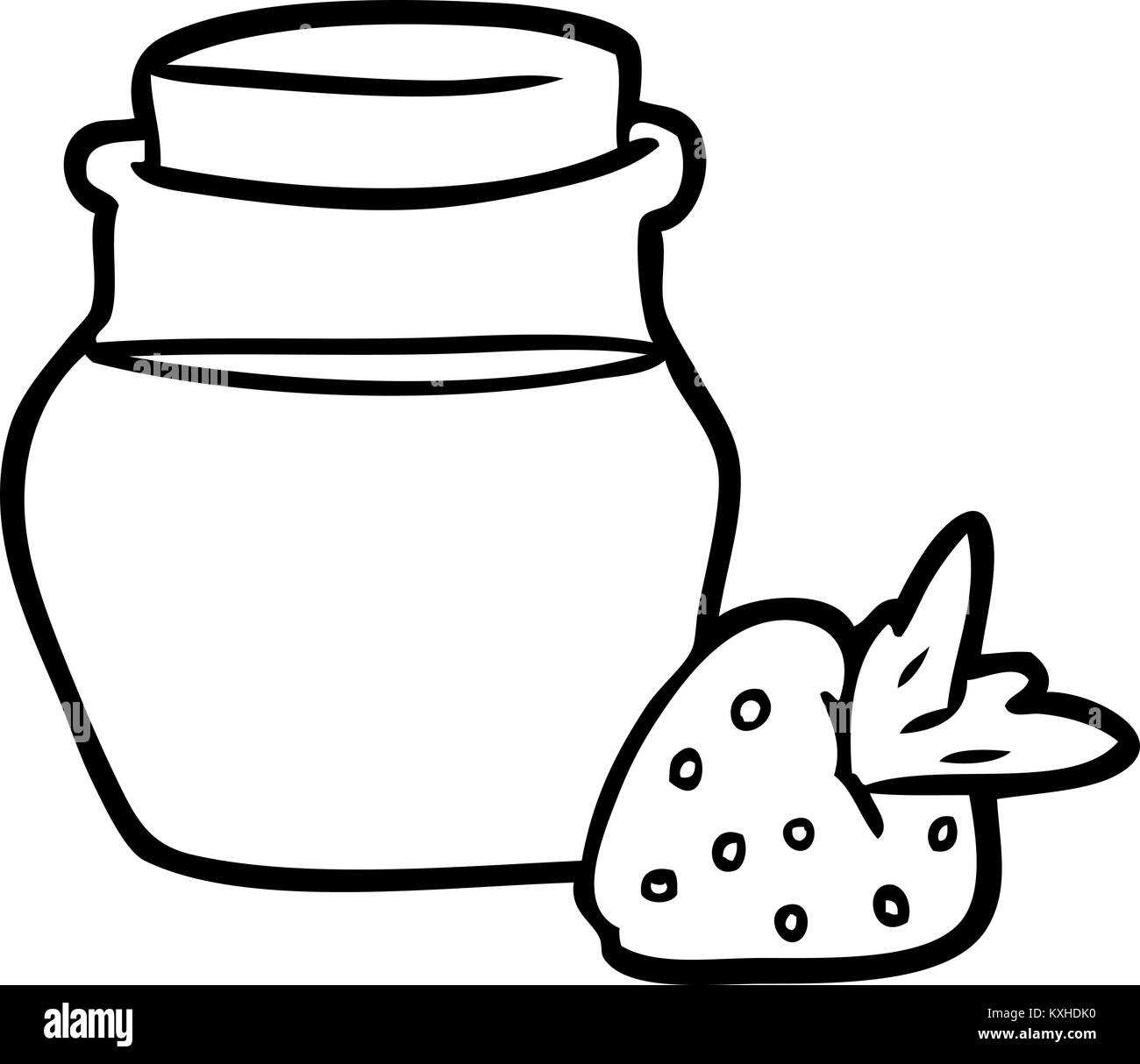 Cartoon Jar Jam Black and White Stock Photos & Images - Alamy
