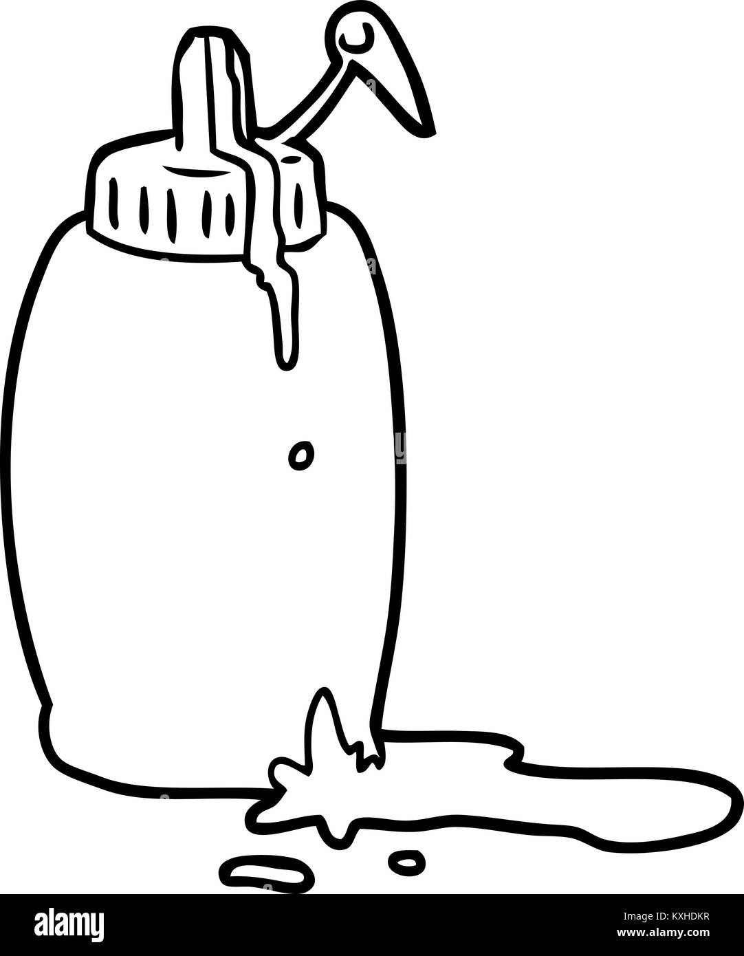 Ketchup Bottle Black and White Stock Photos & Images - Alamy