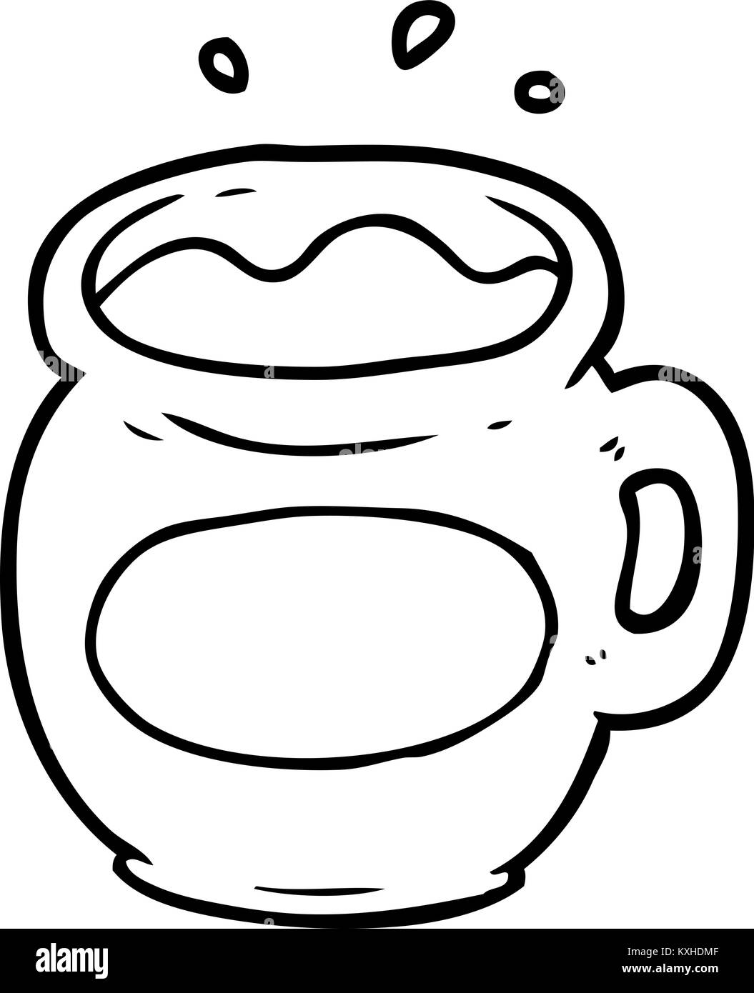 line drawing of a mug of coffee Stock Vector Image & Art - Alamy