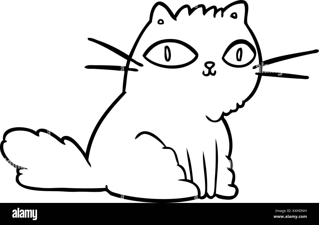 line drawing of a cat looking right at you Stock Vector Image & Art - Alamy