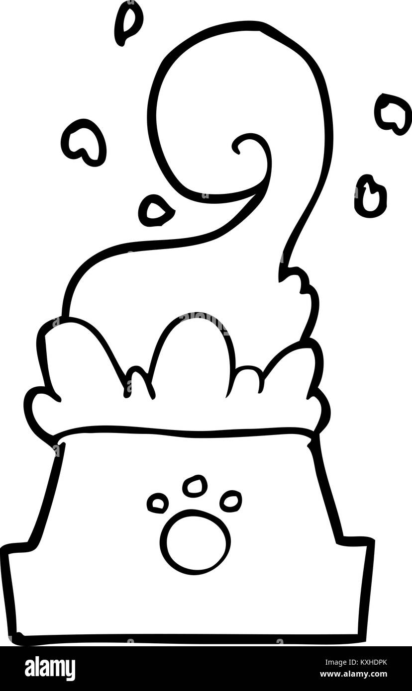 Animal food bowl line Black and White Stock Photos & Images - Alamy