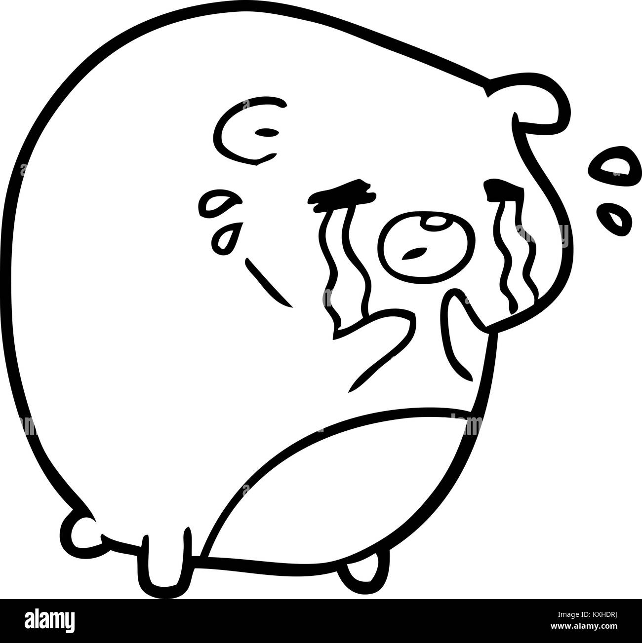 line drawing of a crying bear Stock Vector Image & Art - Alamy