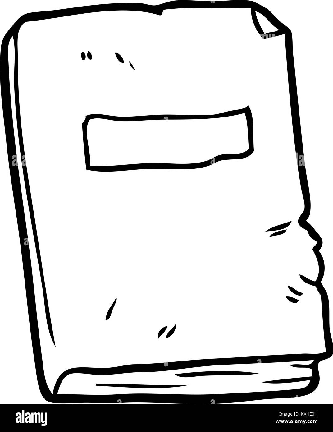 line drawing of a battered old notebook Stock Vector Image & Art - Alamy