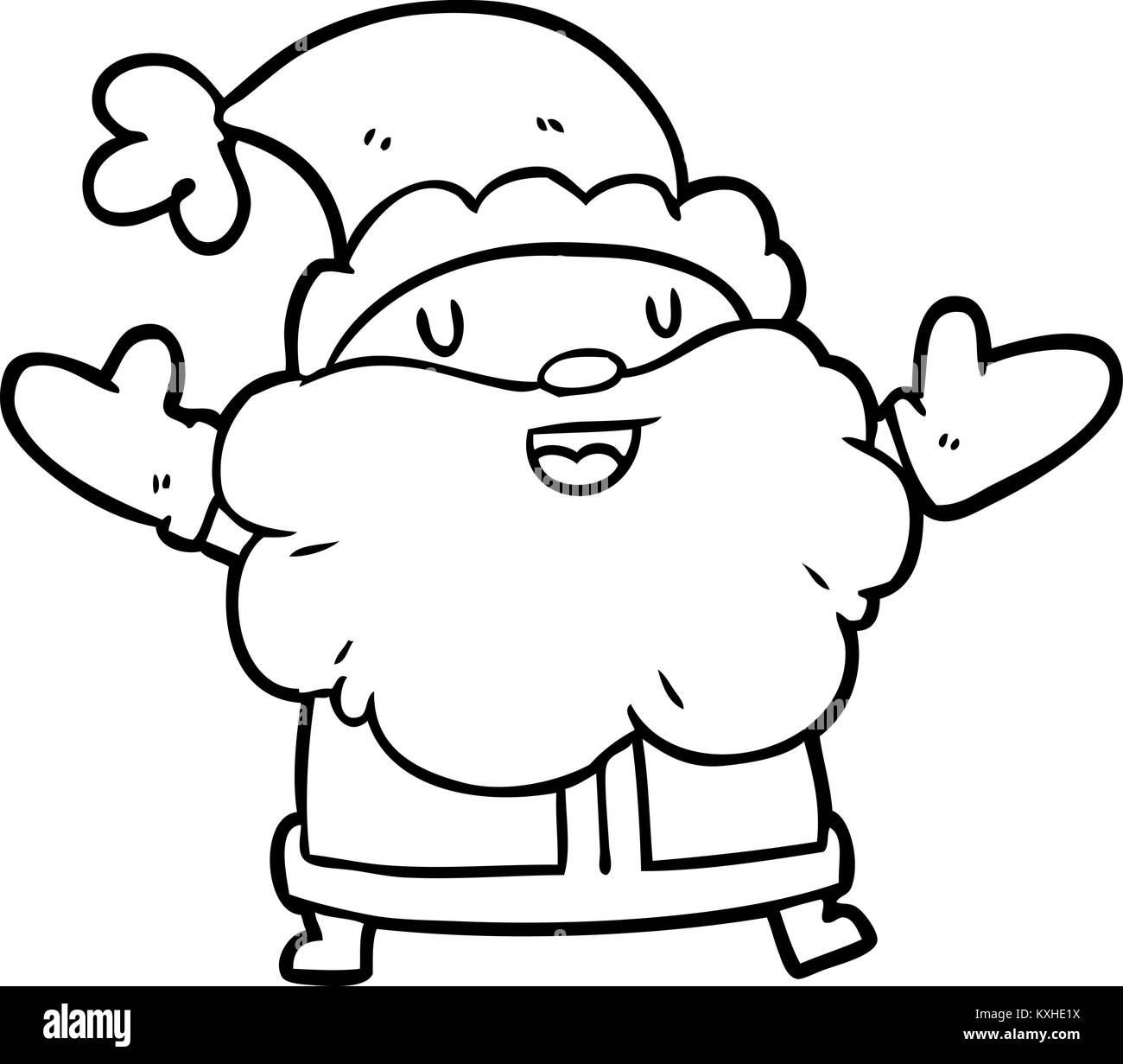 line drawing of a santa claus Stock Vector Image & Art - Alamy