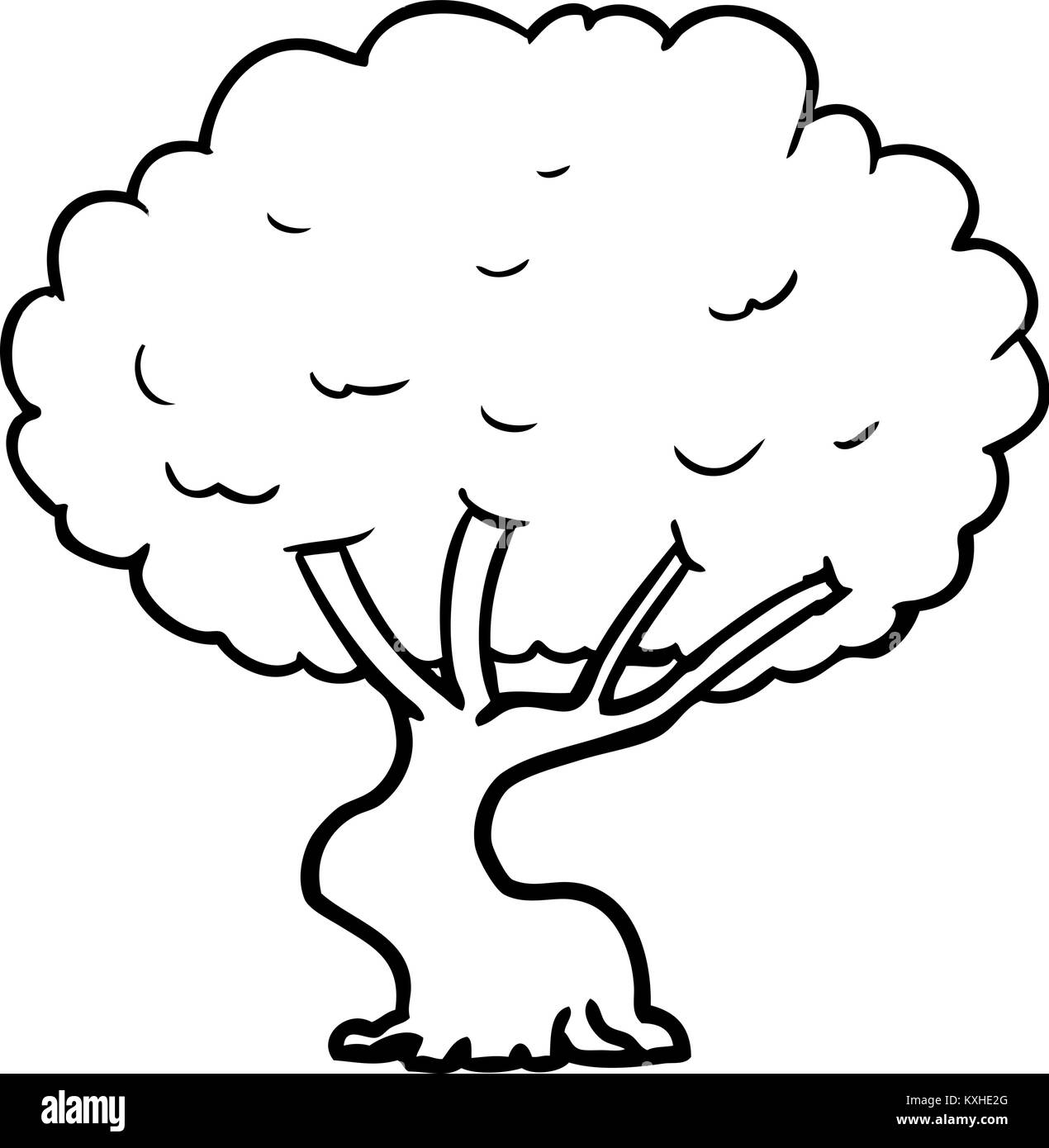 line drawing of a tree Stock Vector Image & Art - Alamy