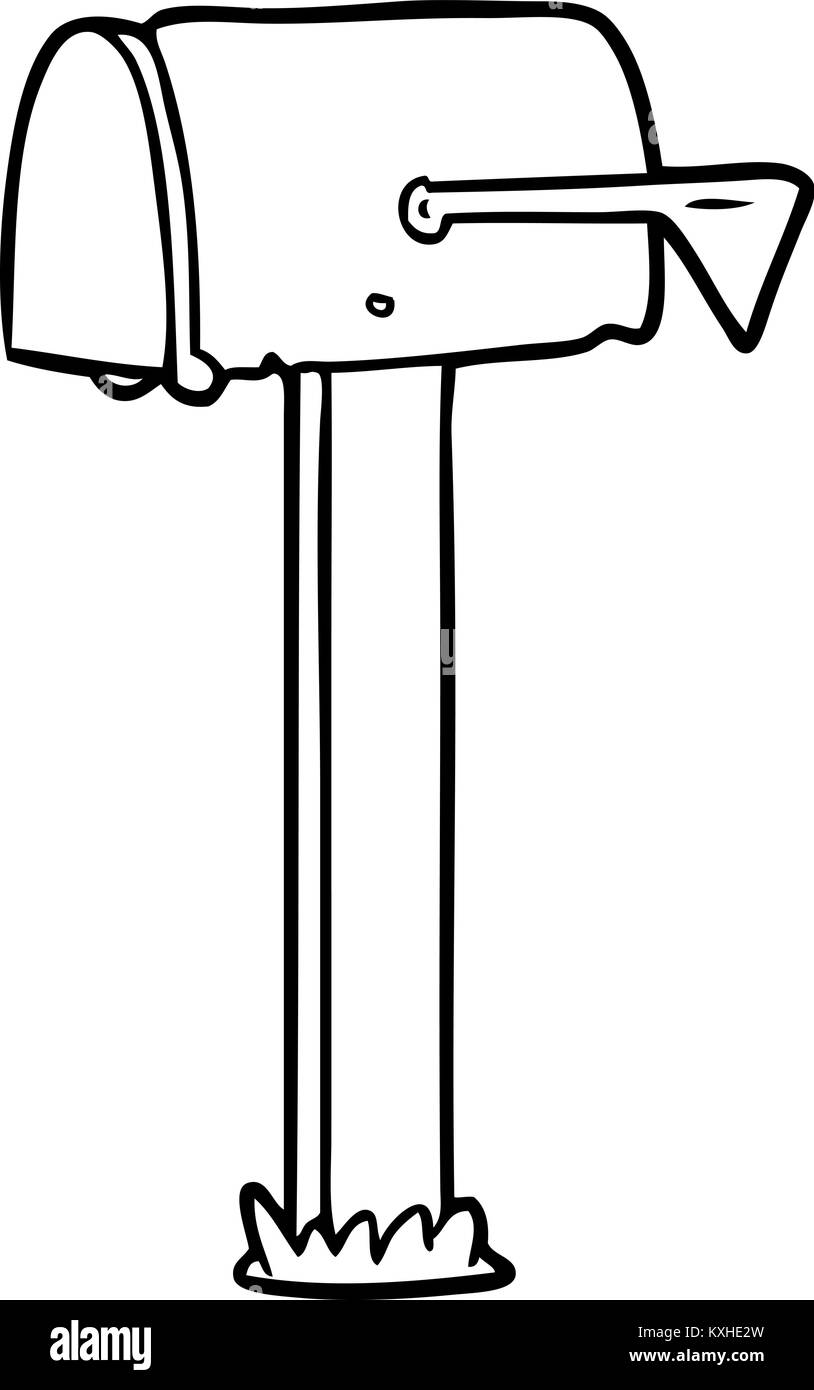 line drawing of a mailbox Stock Vector Image & Art - Alamy