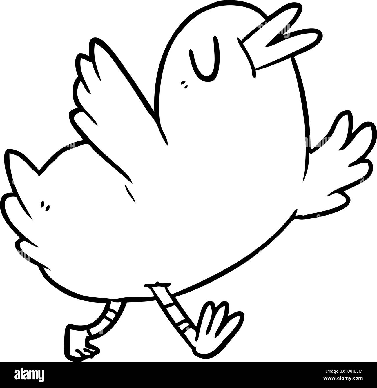 line drawing of a happy bird Stock Vector Image & Art - Alamy