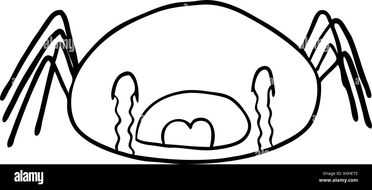 line drawing of a halloween spider crying Stock Vector Image & Art - Alamy