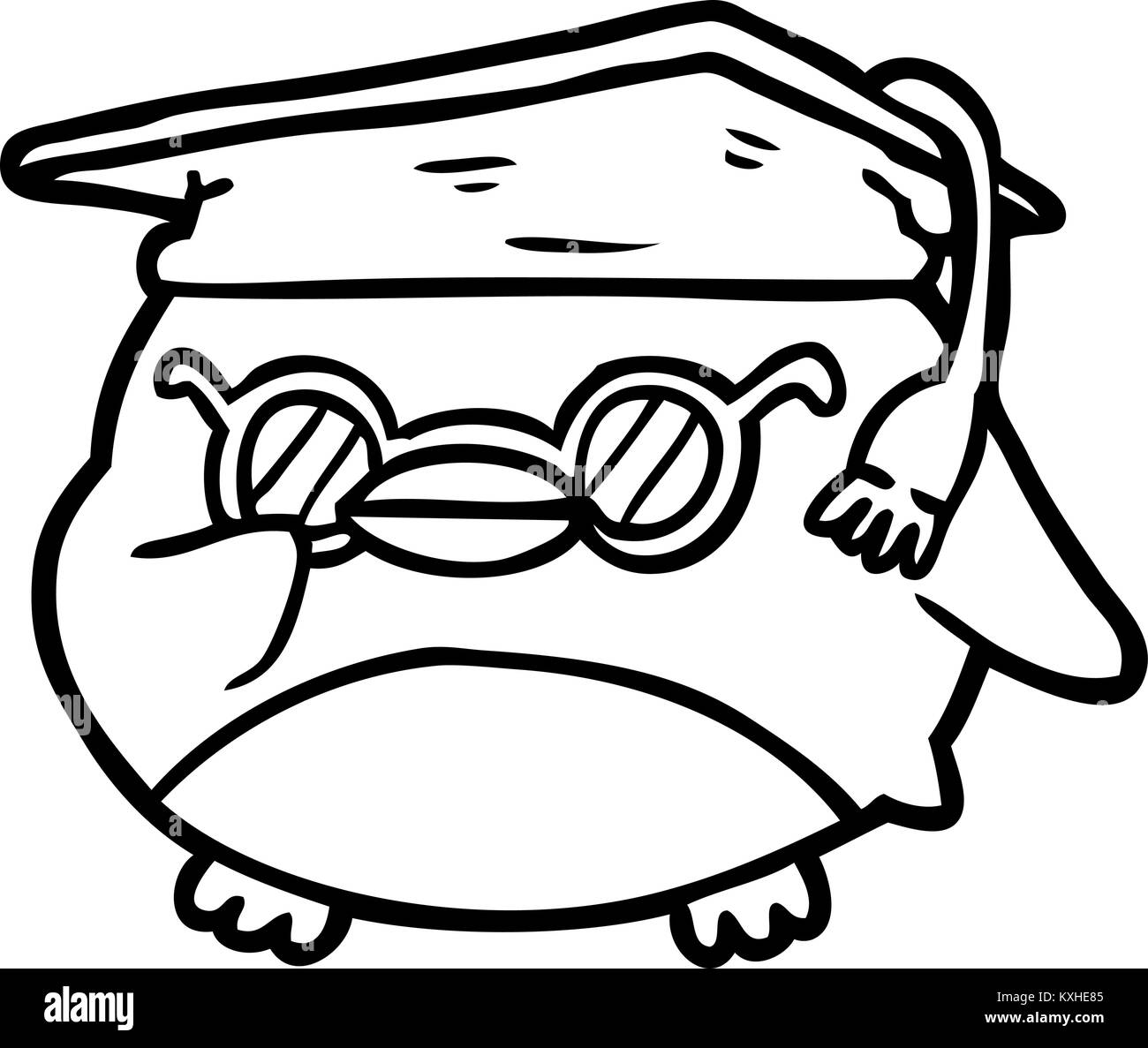 line drawing of a clever old owl Stock Vector Image & Art - Alamy