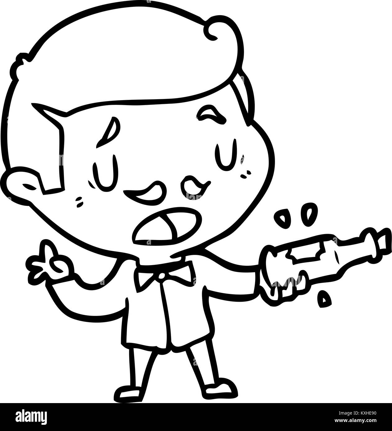 Cartoon man explaining Black and White Stock Photos & Images - Alamy