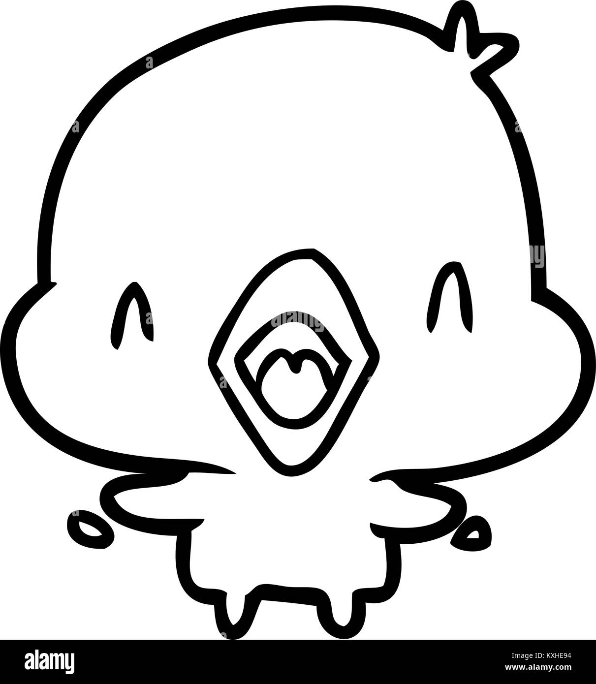 line drawing of a happy bird Stock Vector Image & Art - Alamy