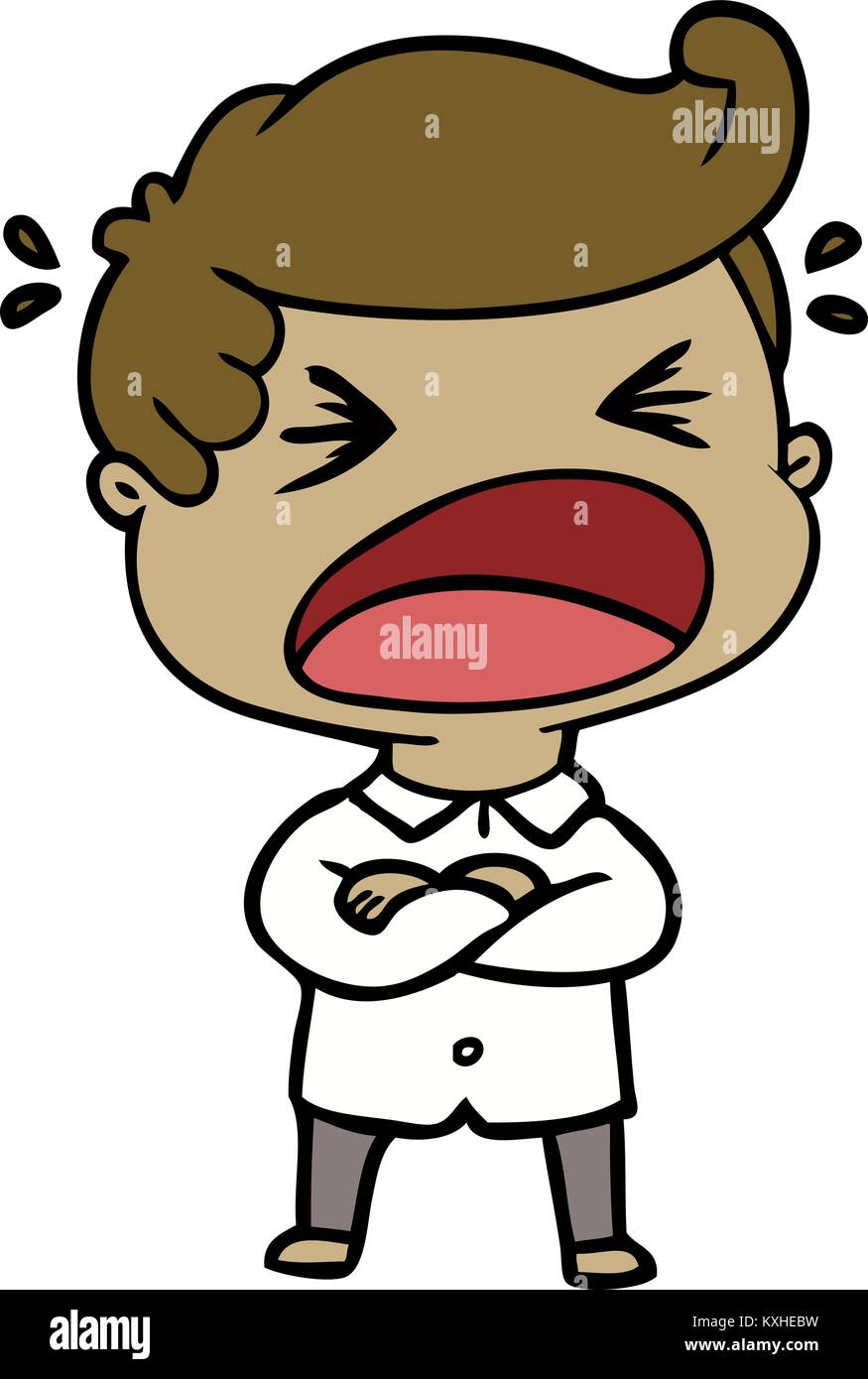 cartoon shouting man Stock Vector Image & Art - Alamy