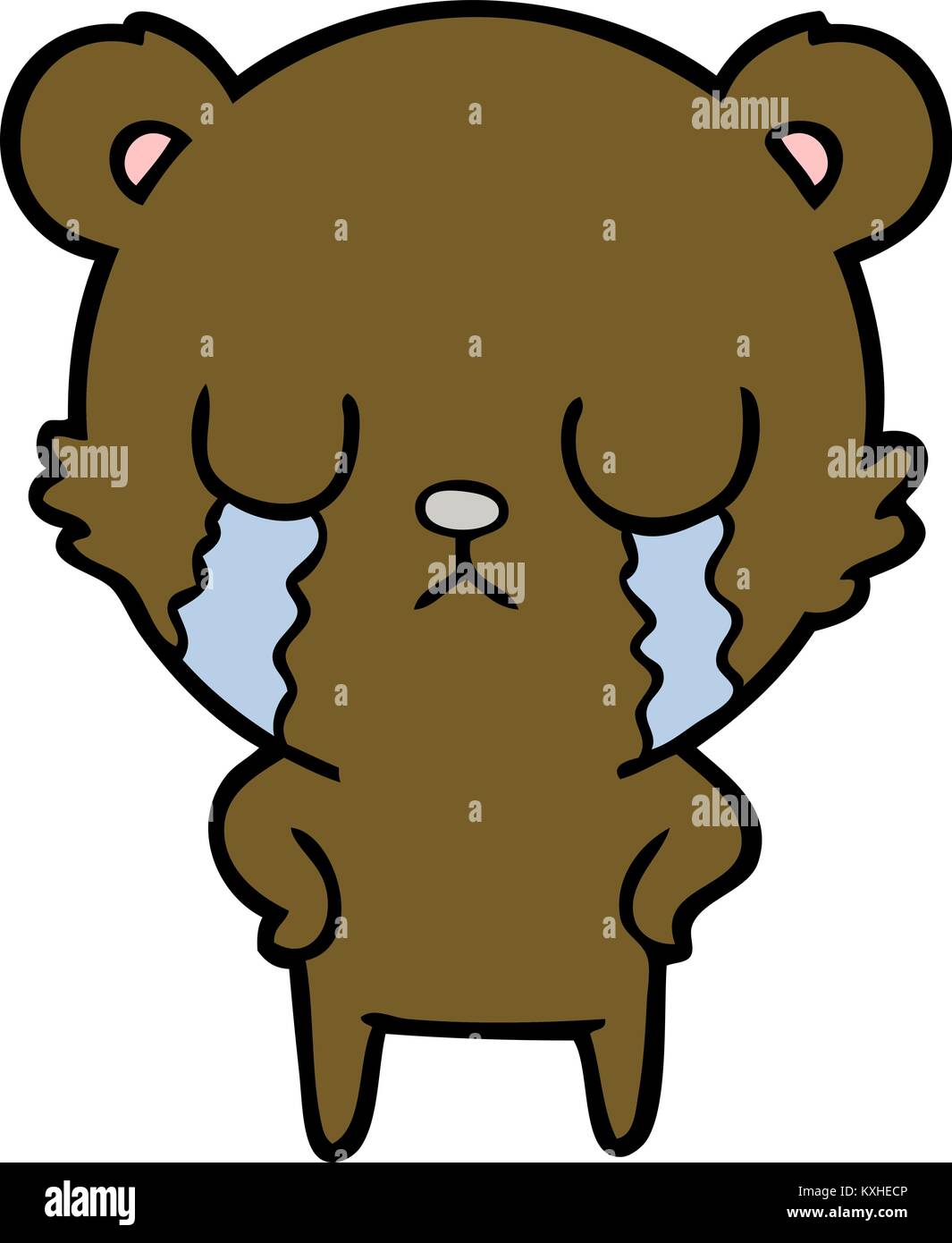 crying cartoon bear Stock Vector Image & Art - Alamy