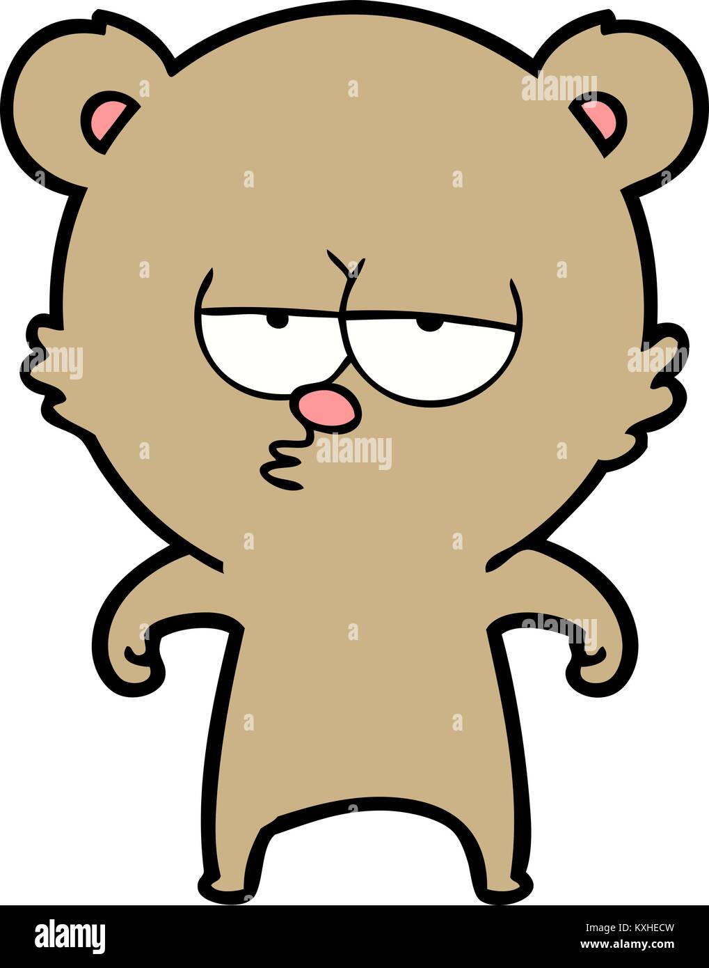 bored bear cartoon Stock Vector Image & Art - Alamy