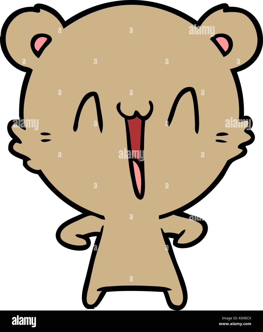 happy bear cartoon Stock Vector Image & Art - Alamy