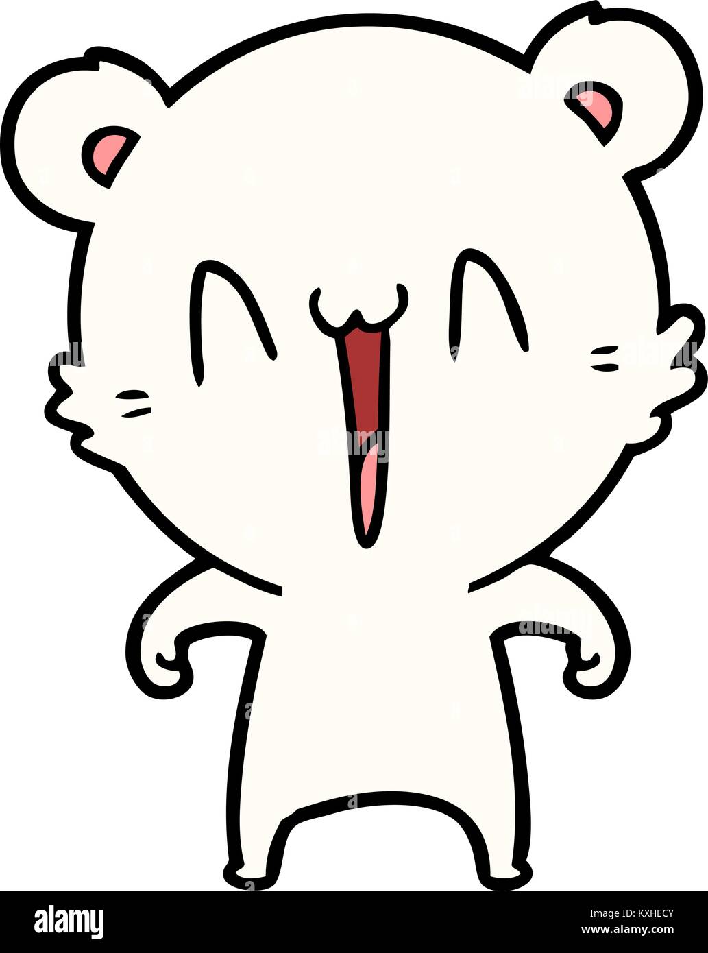 happy polar bear cartoon Stock Vector Image & Art - Alamy