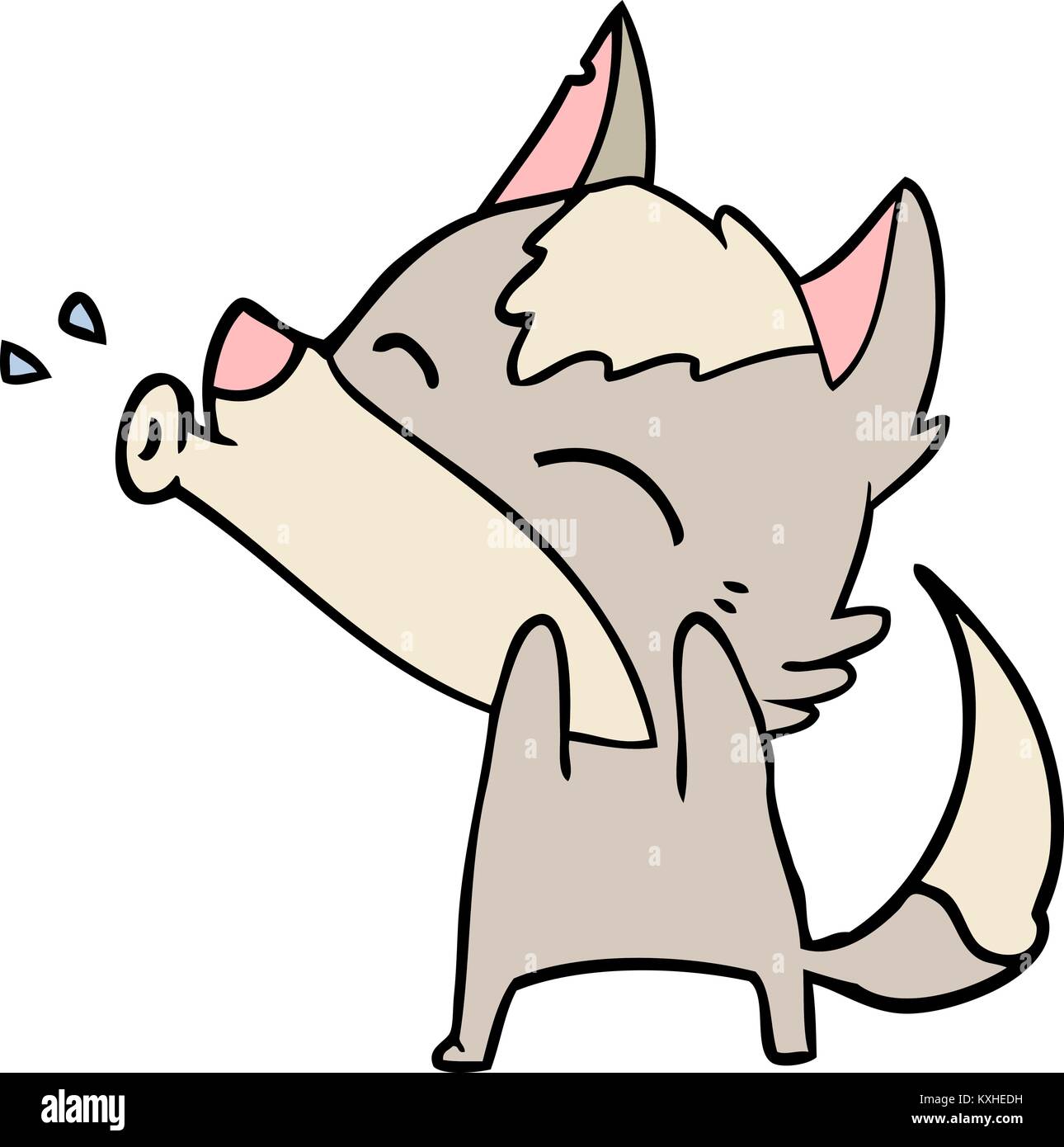 howling wolf cartoon Stock Vector Image & Art - Alamy