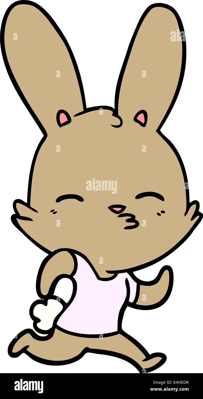 cartoon running rabbit Stock Vector Image & Art - Alamy