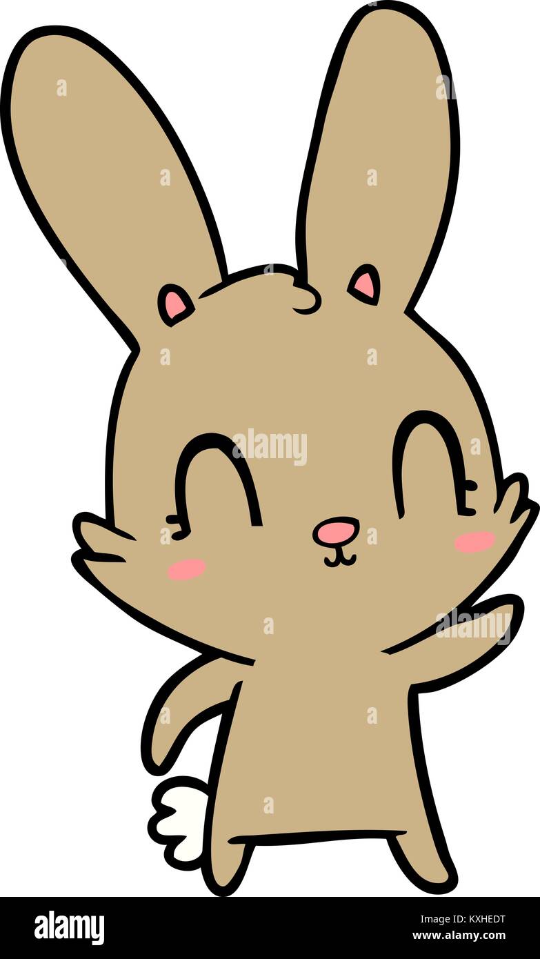 cute cartoon rabbit Stock Vector Image & Art - Alamy