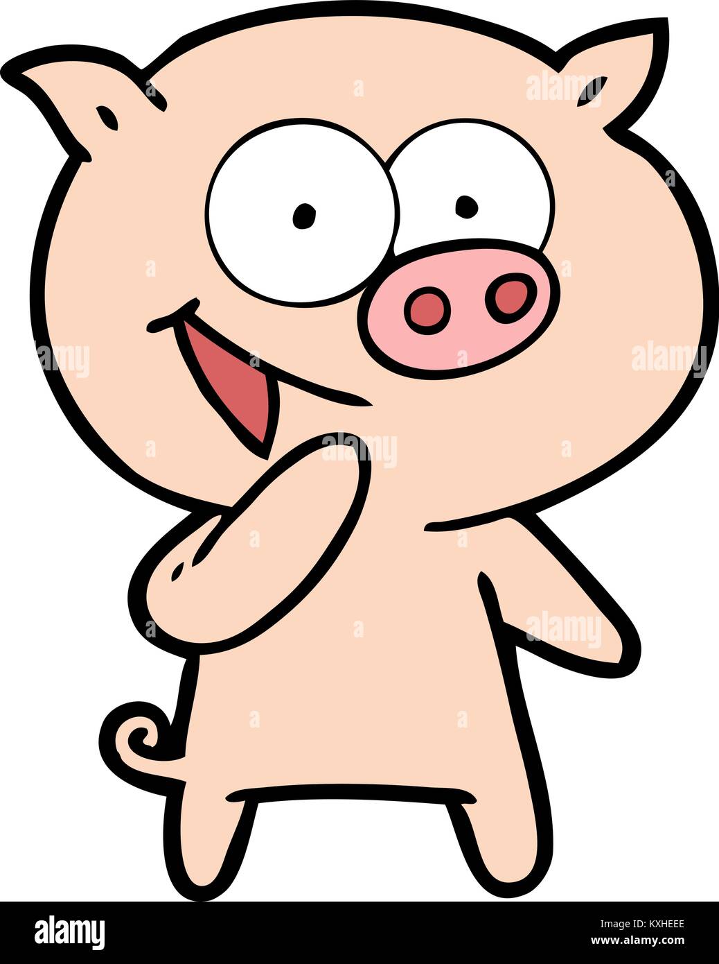 laughing pig cartoon Stock Vector Image & Art - Alamy