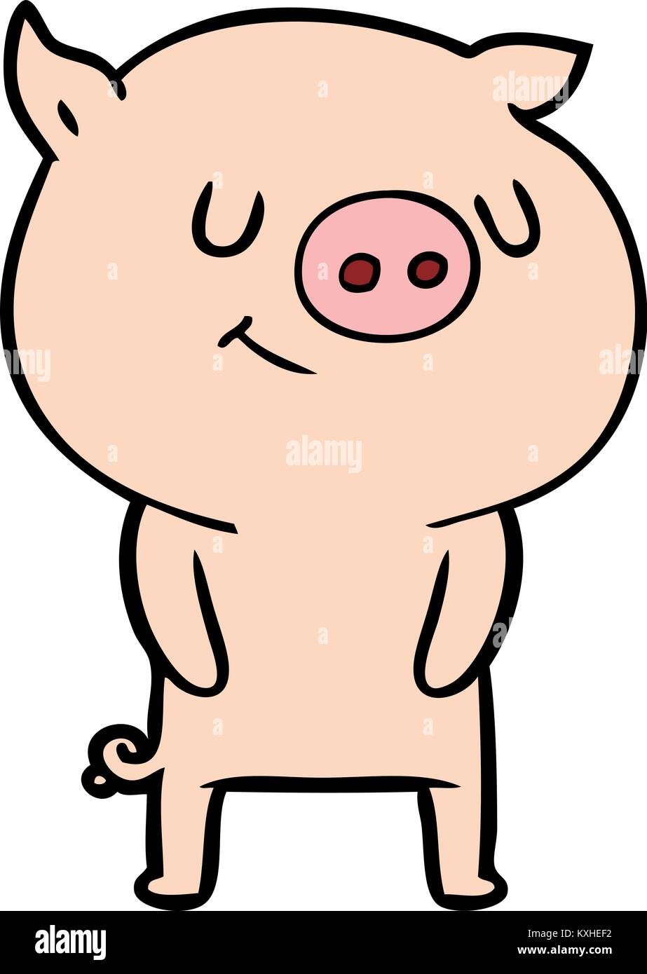happy cartoon pig Stock Vector Image & Art - Alamy