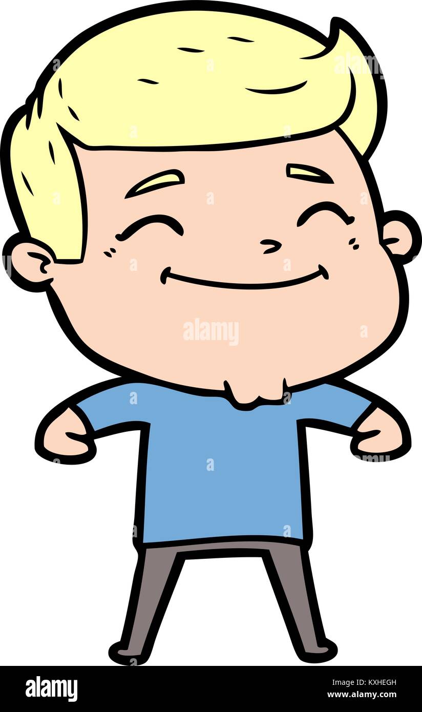 happy cartoon man Stock Vector Image & Art - Alamy