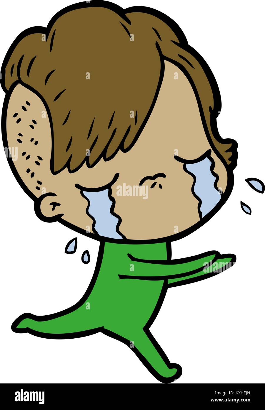 cartoon crying girl Stock Vector Image & Art - Alamy