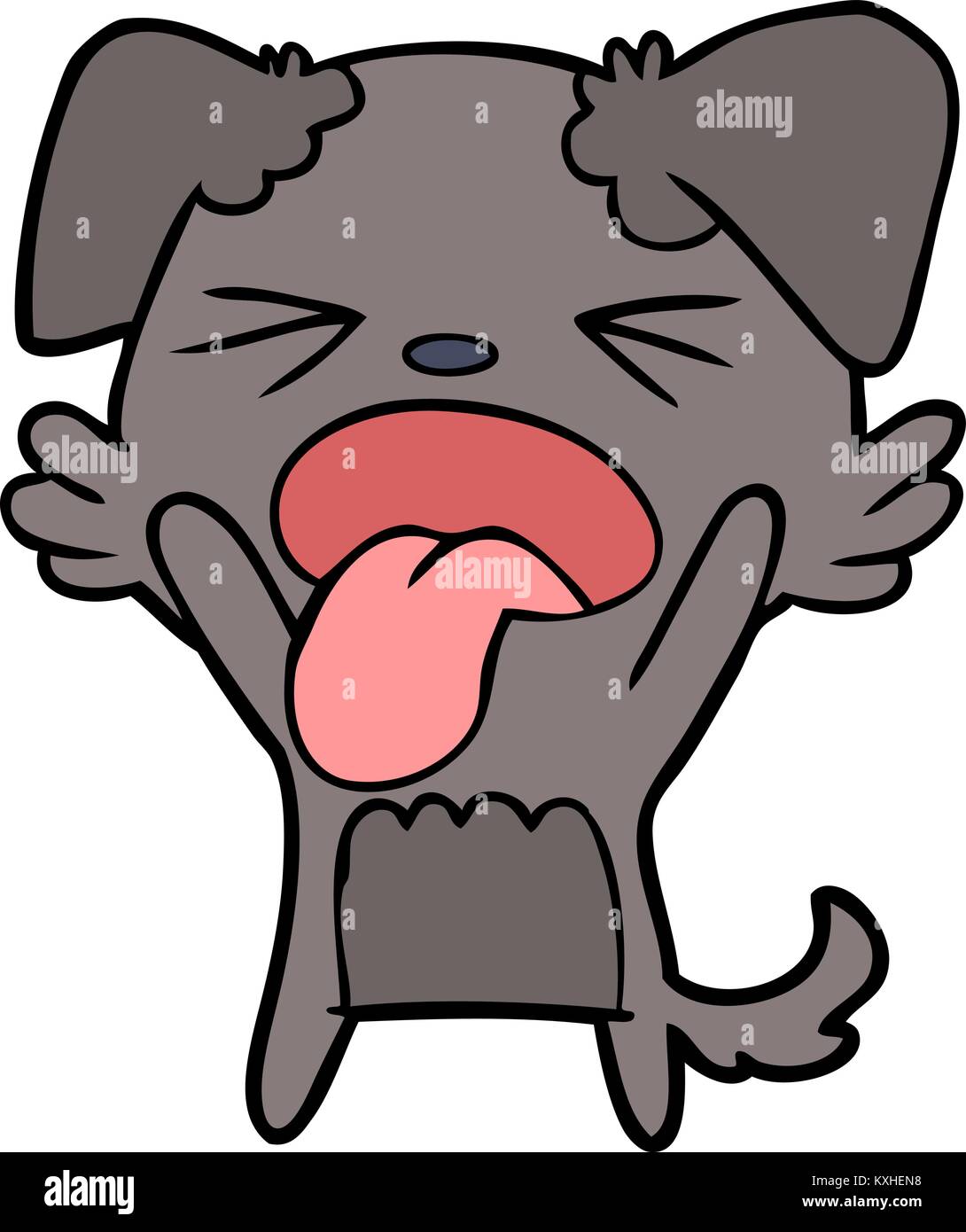 cartoon disgusted dog Stock Vector Image & Art - Alamy