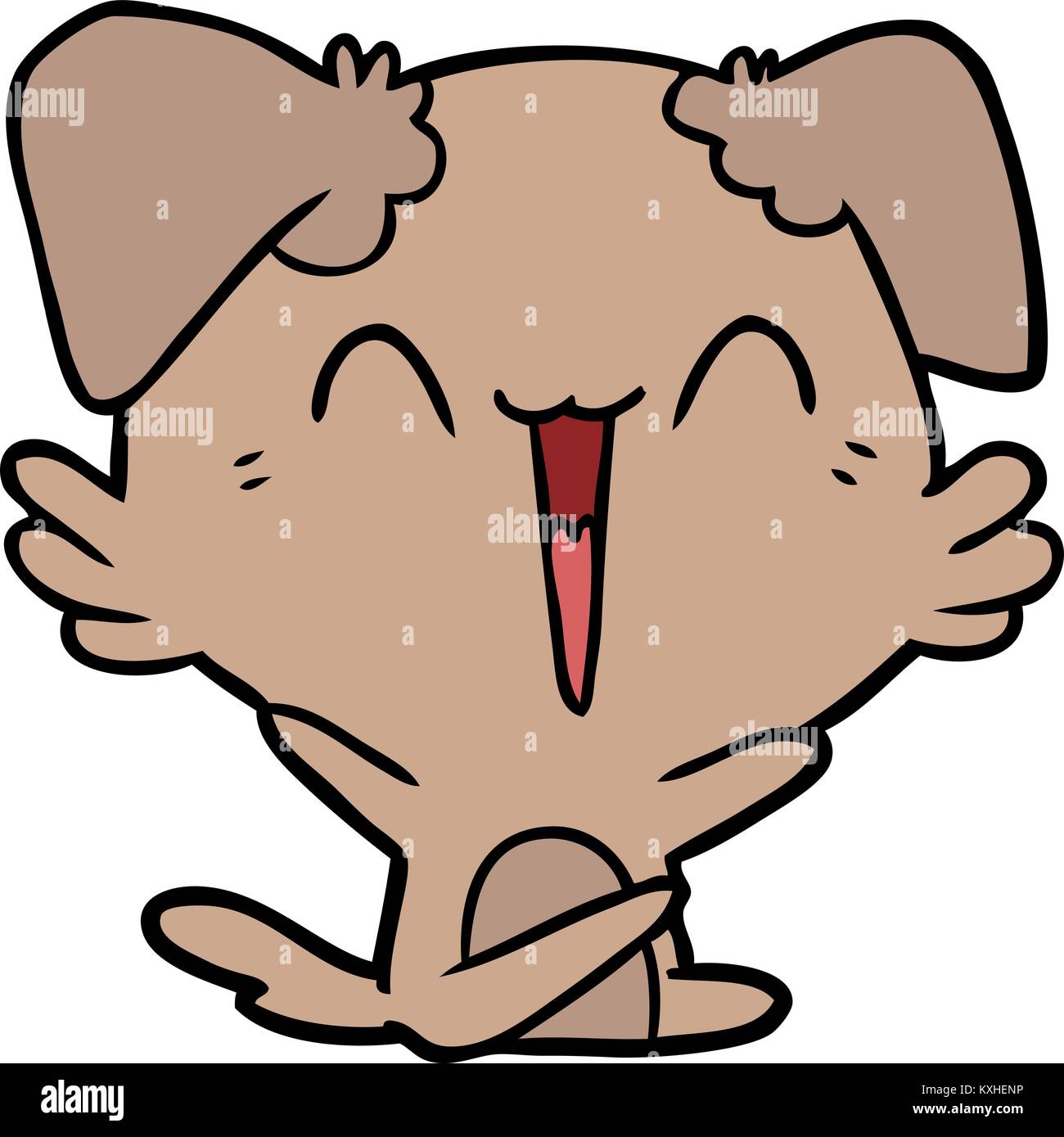 happy little dog cartoon Stock Vector Image & Art - Alamy