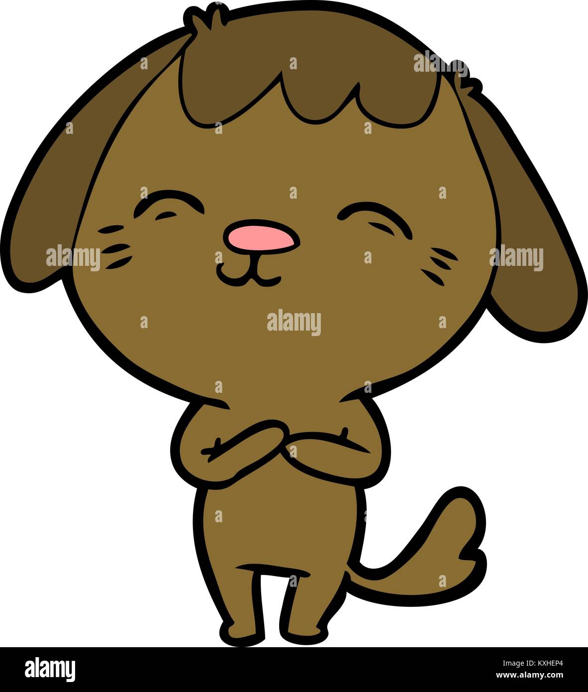 happy cartoon dog Stock Vector Image & Art - Alamy