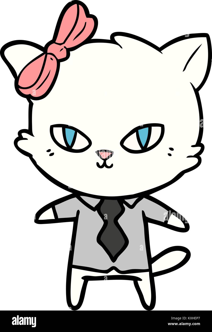 cute cartoon cat boss Stock Vector Image & Art - Alamy