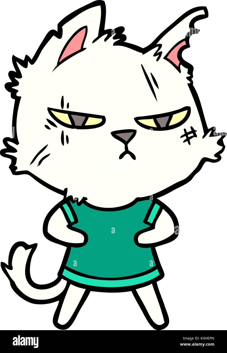 tough cartoon cat Stock Vector Image & Art - Alamy