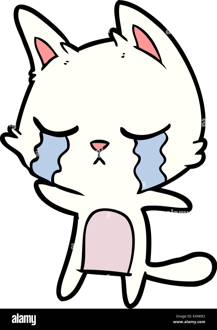 crying cartoon cat Stock Vector Image & Art - Alamy