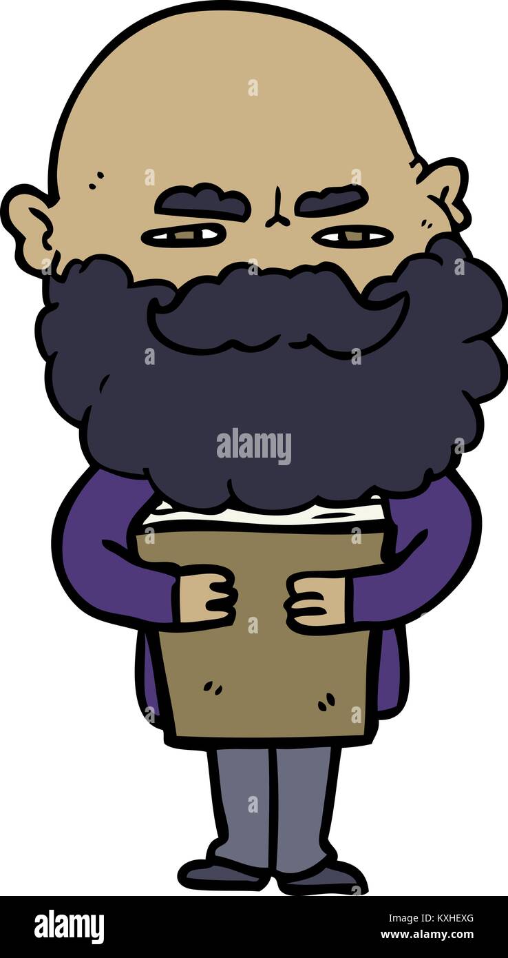 cartoon man with beard frowning Stock Vector Image & Art - Alamy