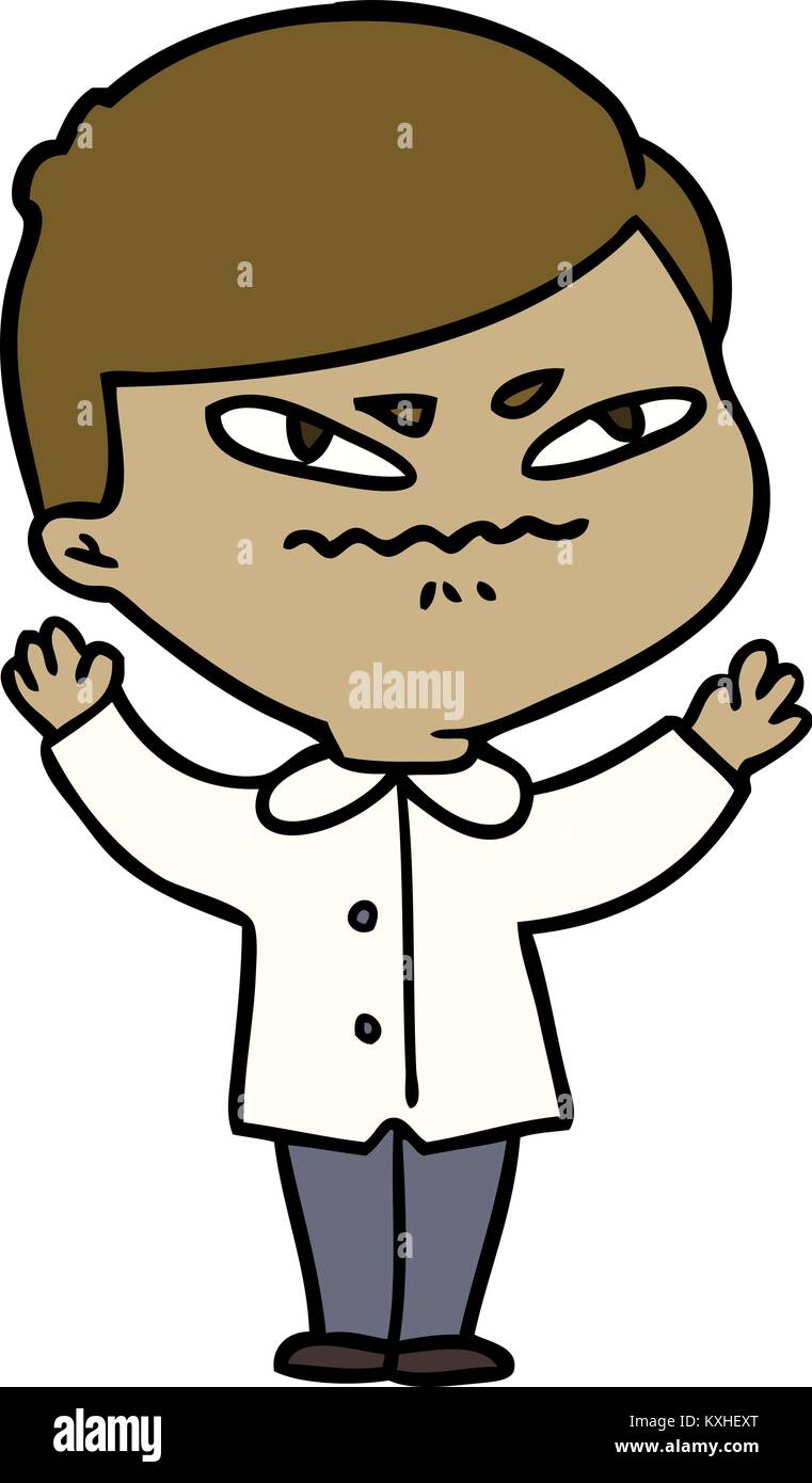 cartoon angry man Stock Vector Image & Art - Alamy