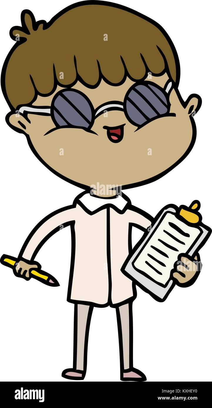 cartoon boy wearing spectacles Stock Vector Image & Art - Alamy