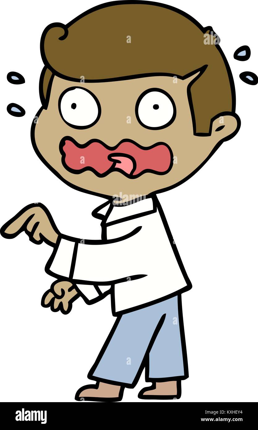cartoon stressed out pointing Stock Vector Image & Art - Alamy