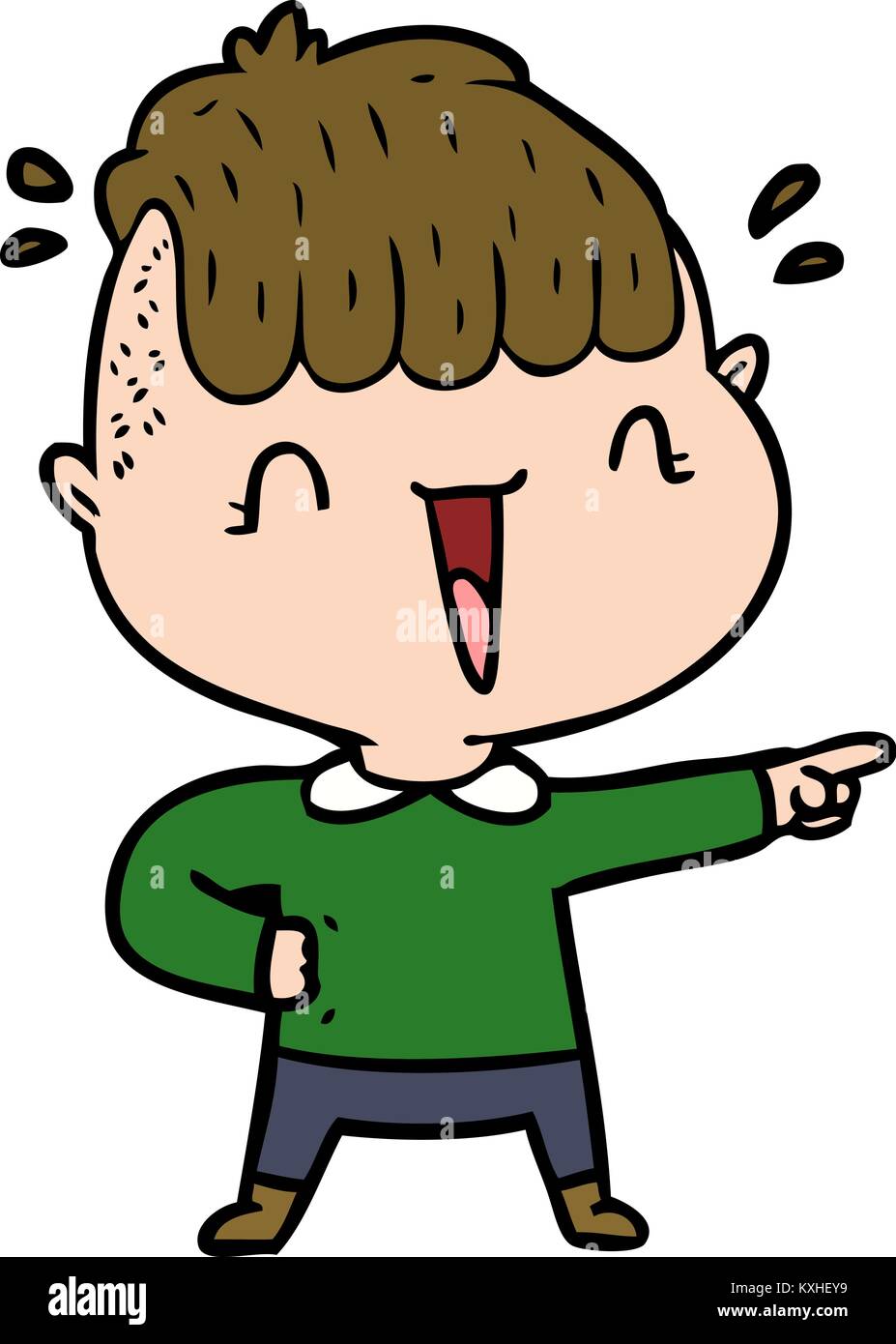 Cartoon happy surprised boy Stock Vector Images - Alamy