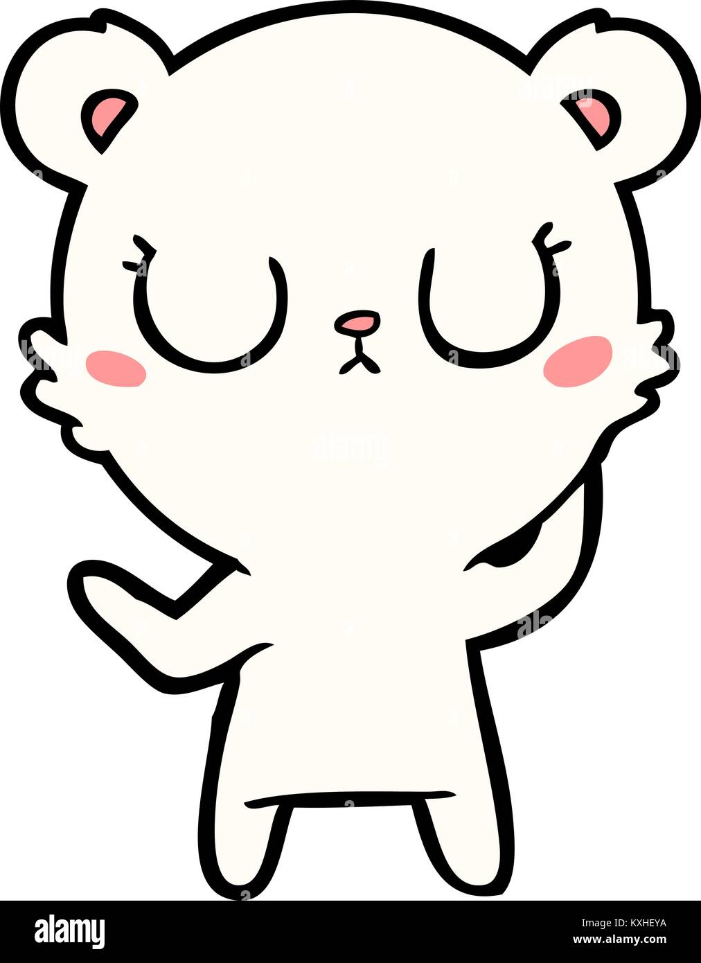 peaceful cartoon polar bear Stock Vector Image & Art - Alamy