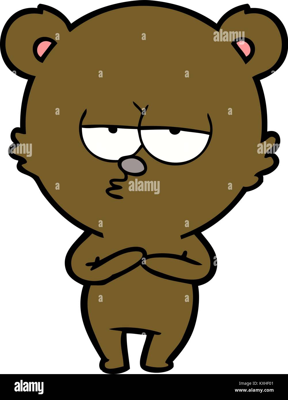 bored bear cartoon Stock Vector Image & Art - Alamy