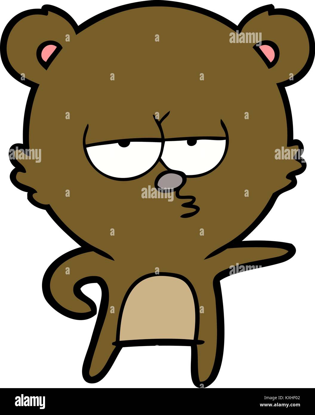 bored bear cartoon Stock Vector Image & Art - Alamy