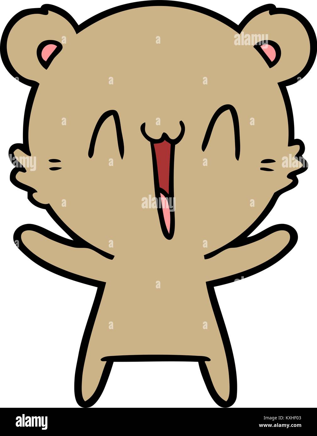 happy bear cartoon Stock Vector Image & Art - Alamy