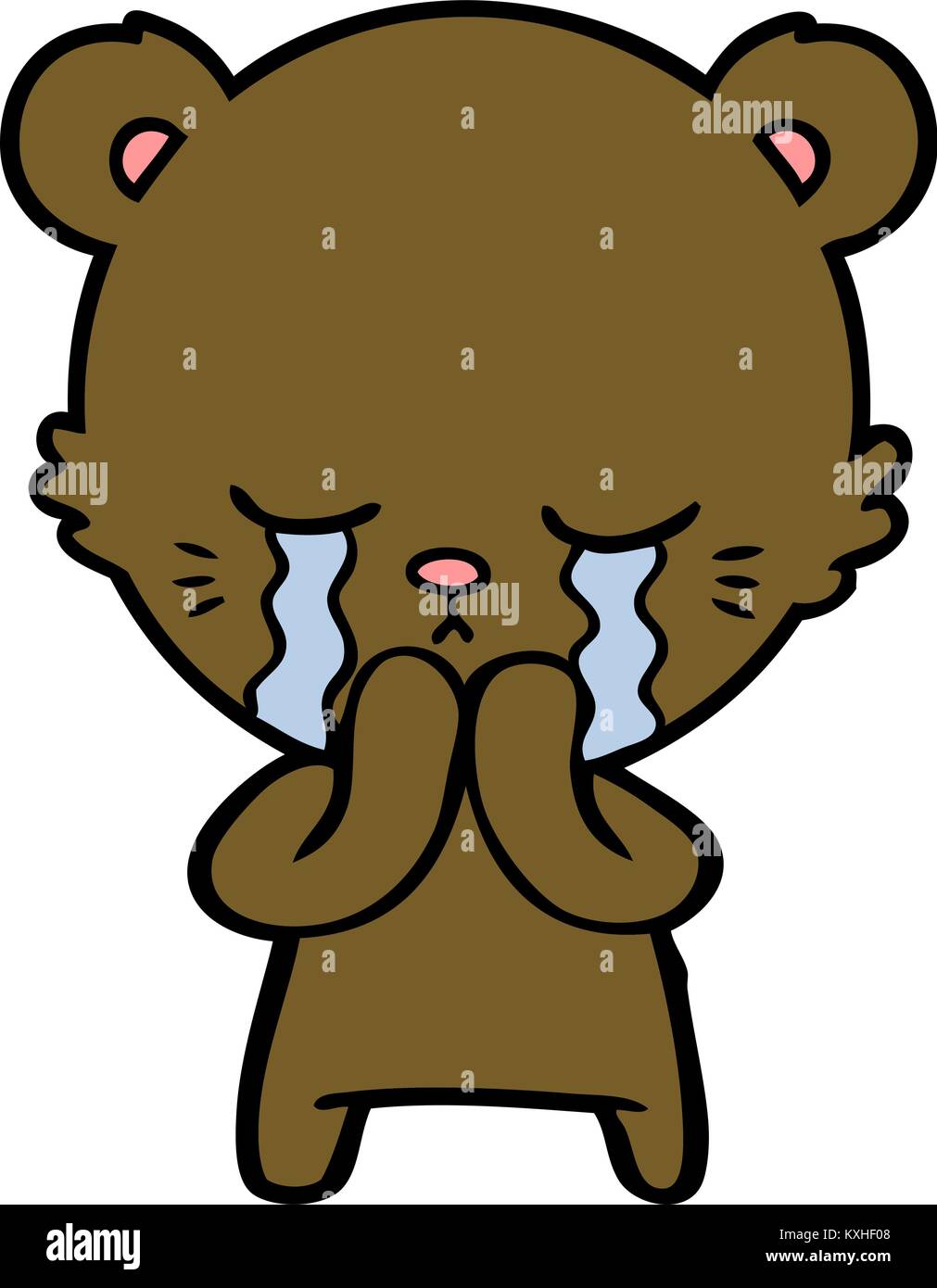 crying cartoon bear Stock Vector Image & Art - Alamy