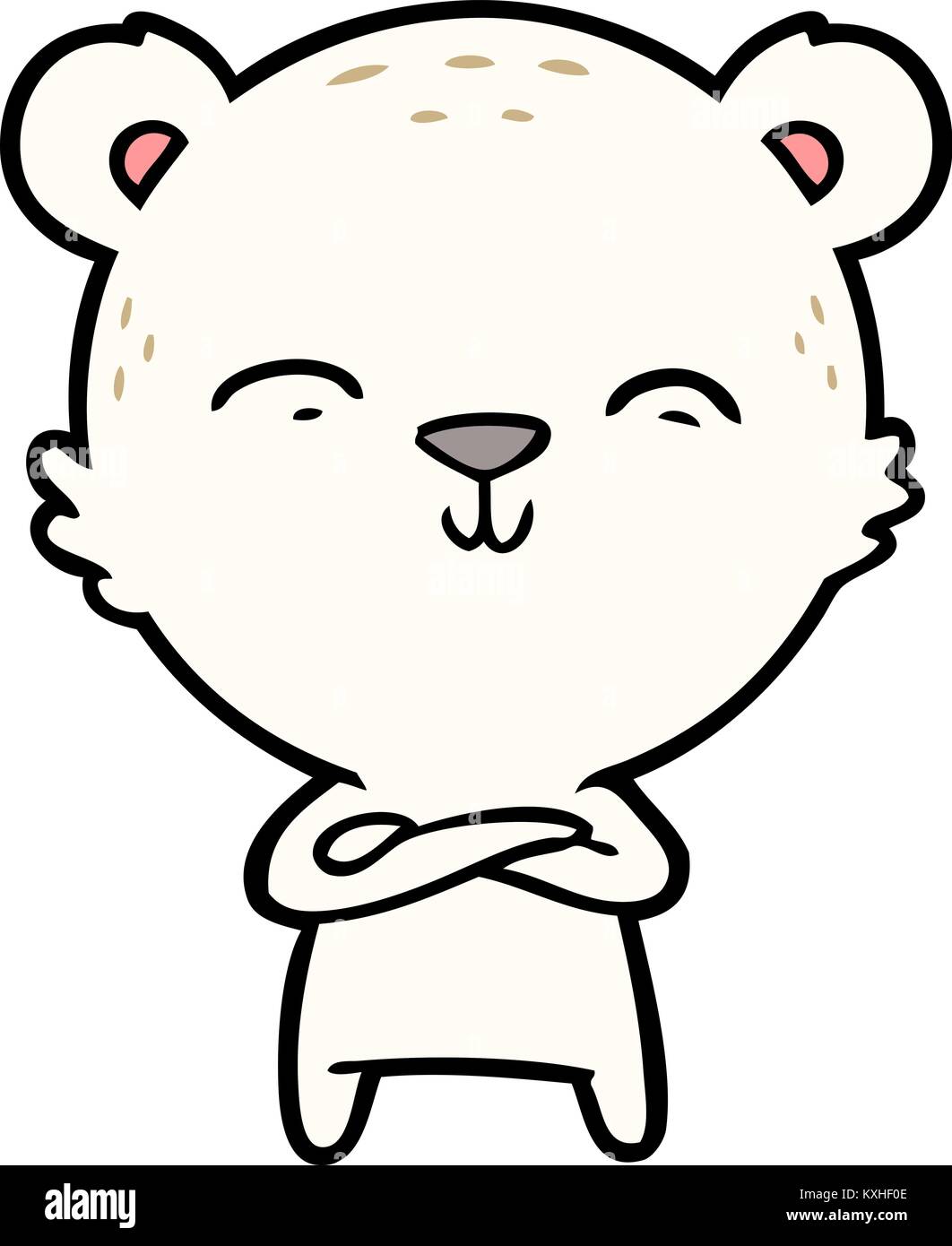 happy cartoon polar bear Stock Vector Image & Art - Alamy