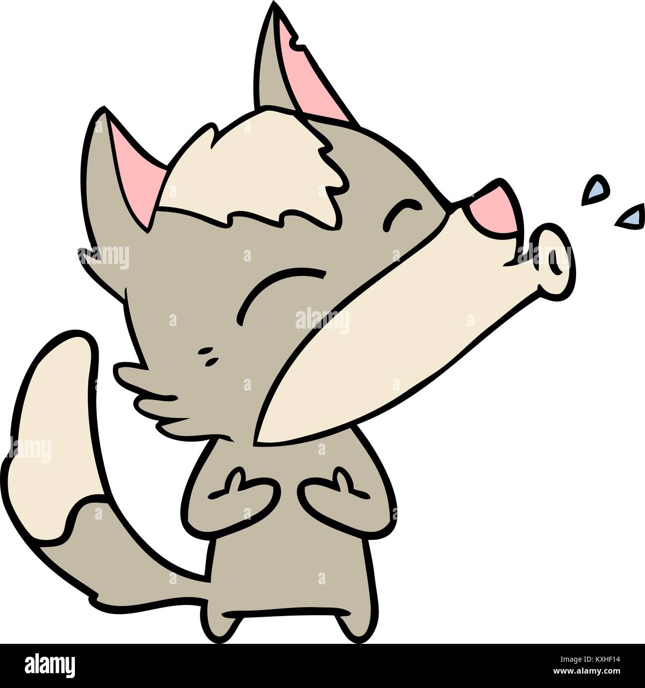 howling wolf cartoon Stock Vector Image & Art - Alamy