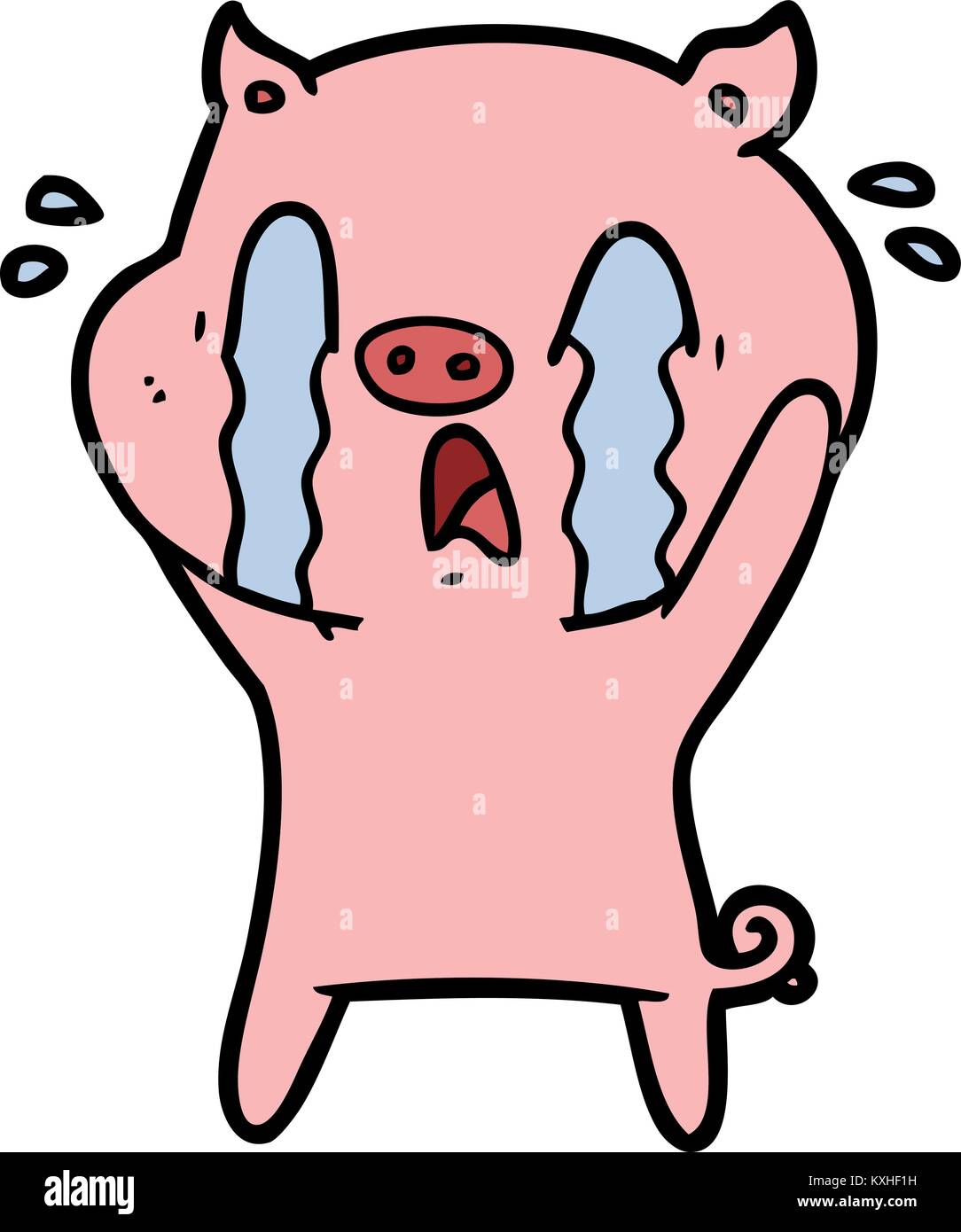 crying pig cartoon Stock Vector Image & Art - Alamy