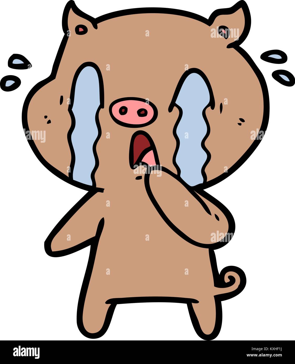 crying pig cartoon Stock Vector Image & Art - Alamy